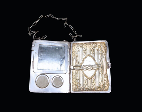 WHSCO Sterling Silver Make-up Compact & Cigarette Case Vintage Flapper ...