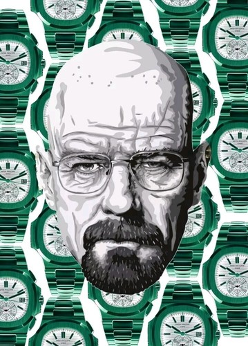 DEATH NYC ltd signed art print 45x32cm Breaking Bad Walter White patek ...