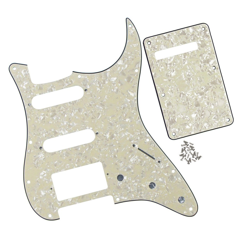 Set HSS STGuitar Pickguard 11-Hole Scratch Plate + Back Tremolo Cover ...
