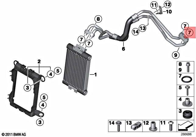 Genuine BMW Hybrid M2 M3 M4 GTS F20 F21 F22 F23 F30 F31 F32 O-Ring ...