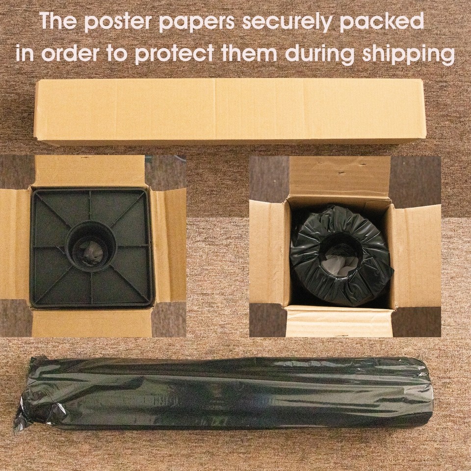 Polypropylene Poster Banner Paper 8 mil , 30inch x 100ft Roll, 2" Core ...