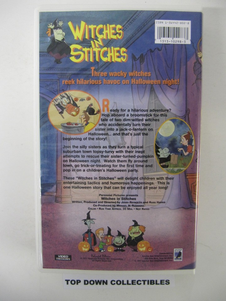 Witches In Stitches, Clam Shell VHS Movie Just In Time For Halloween ...