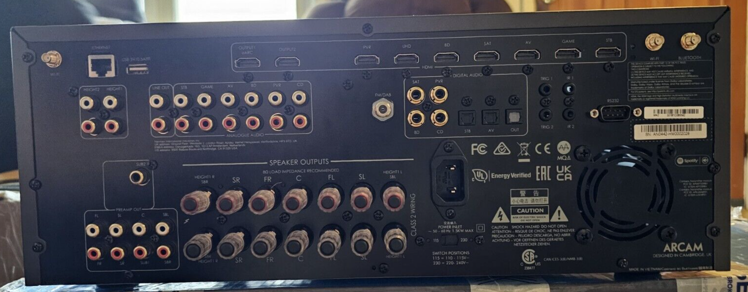 Arcam AVR5 - HDA 7.1.4-Ch. with Google Cast 4K A/V Home Receiver ...