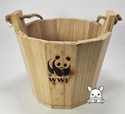 World Wildlife Fund (WWF) Decorative Wood Pail With Panda WWF Branded ...