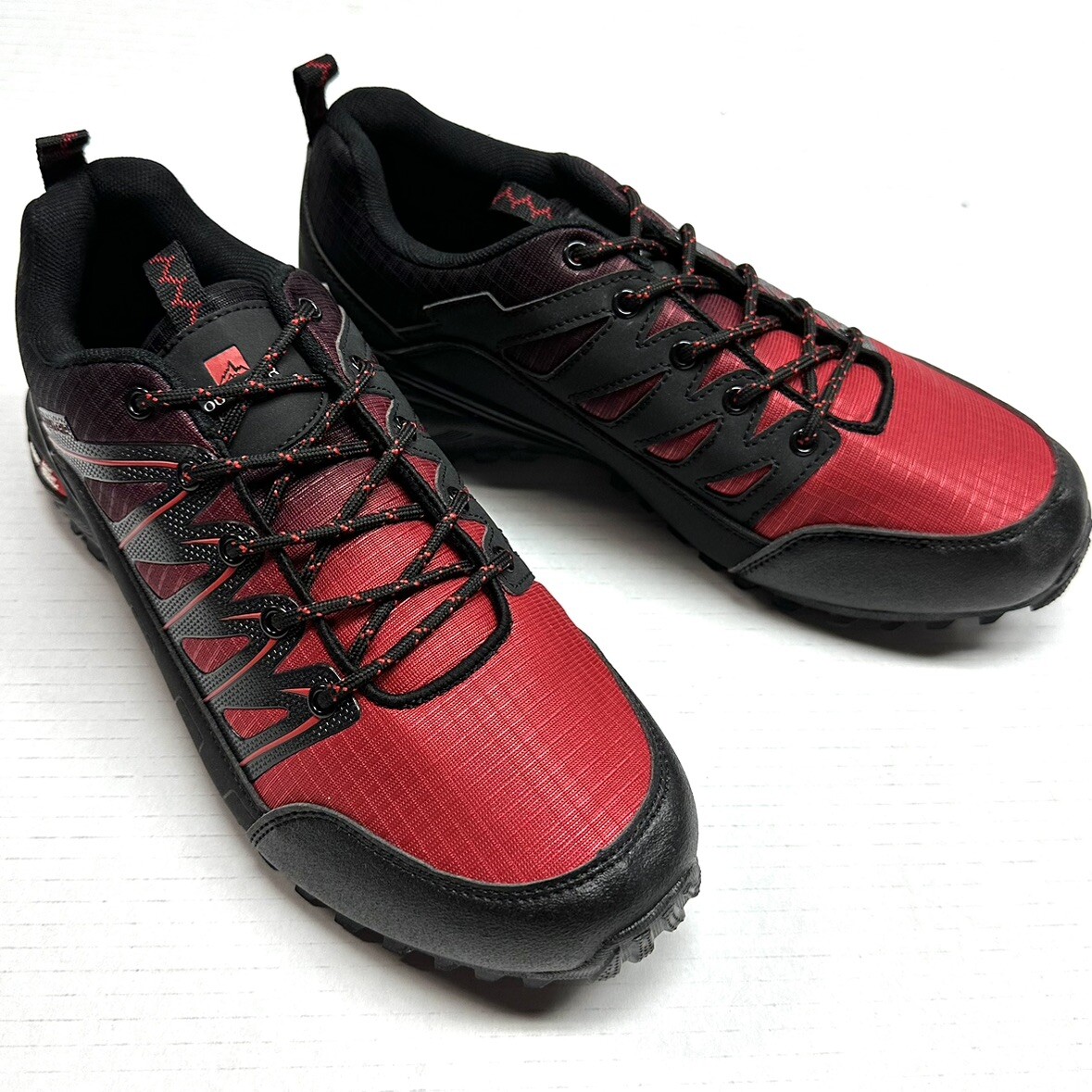 Men's Red Black Athletic Cross Training Running Sneakers Gym Workout ...
