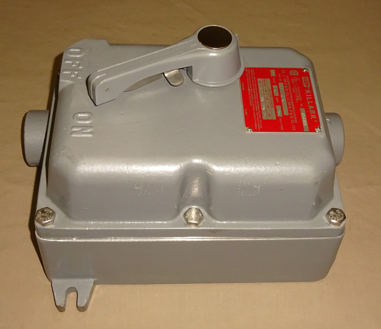 Killark XEDS-30 Explosion Proof Disconnect Switch 3-Pole XEDS30 Hubbell ...