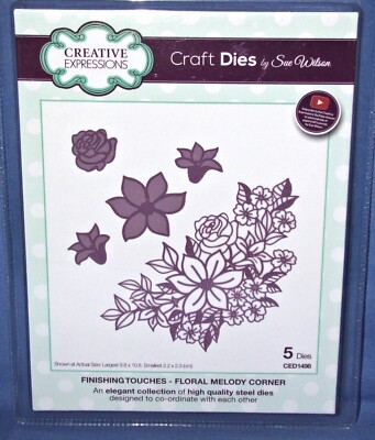 Creative Expressions Floral Melody Corner Die Set 5 pc Finishing ...