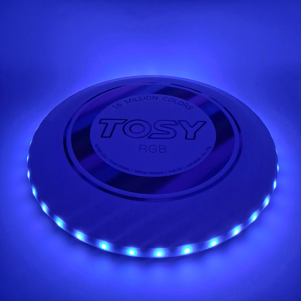 TOSY RGB Flying Disc Light Up Frisbee White LED 16 Million Colors ...