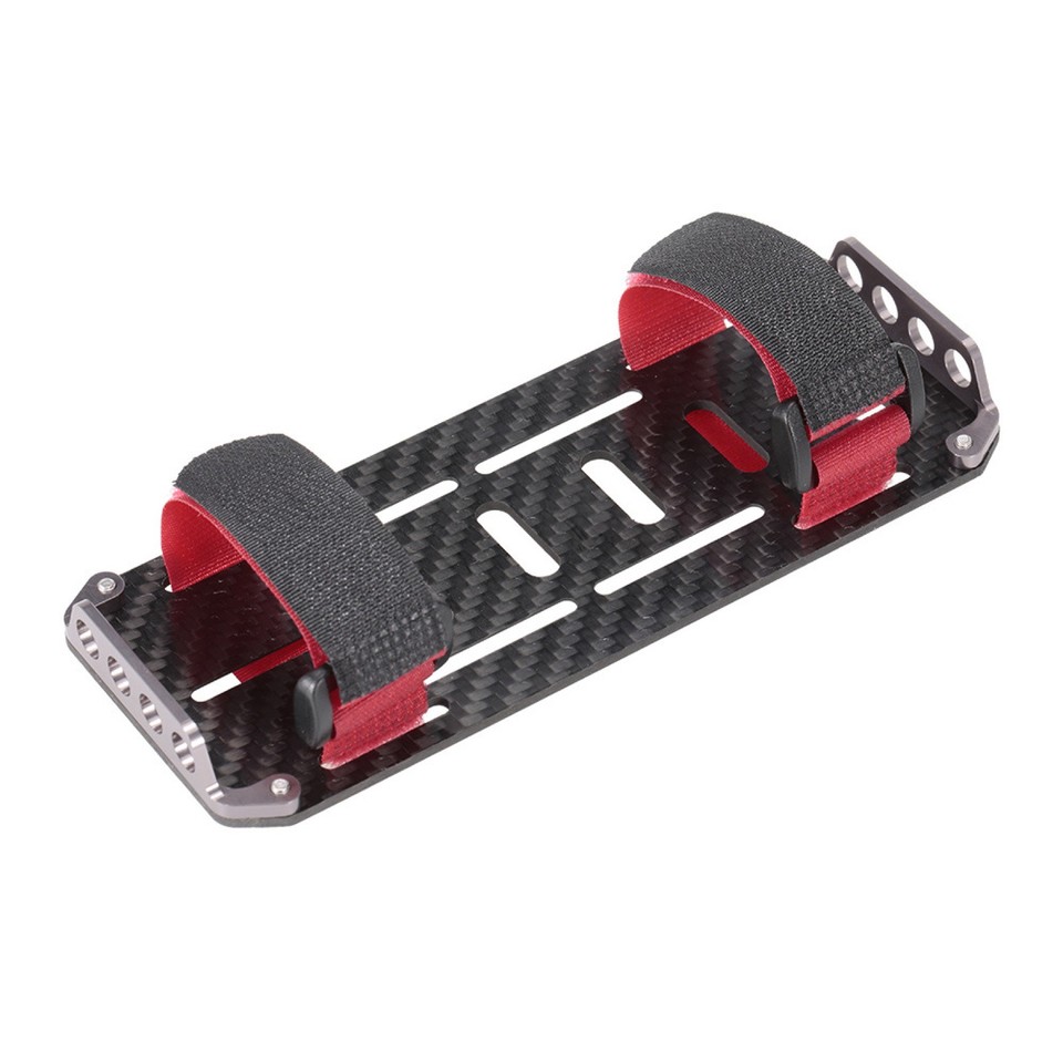 Carbon Fiber Battery Mount Plate Tray&Ties For Axial SCX10 1/10 RC Car ...