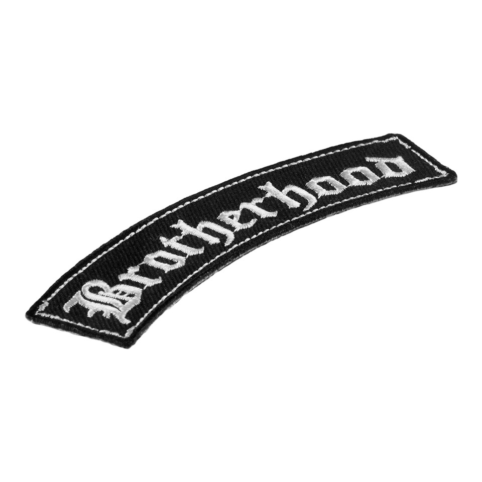 Brotherhood Old English Rocker Patch, Biker Rocker Patches | eBay