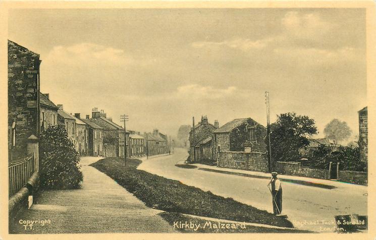 Kirkby Malzeard Yorkshire Man Sweeping Road England OLD PHOTO | eBay