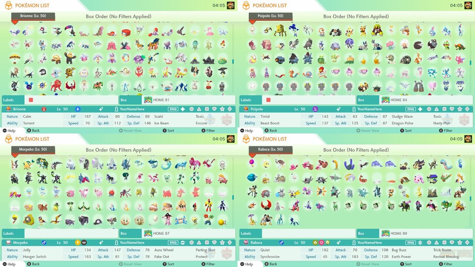 Pokemon Home All 1025 Living Dex Livedex Complete National Shiny | eBay