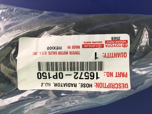 16572-0P150 Toyota Hose Radiator No2, New Genuine OEM Part | eBay