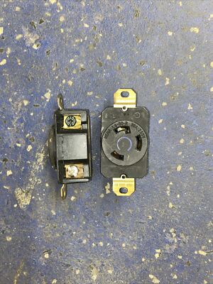Pass & Seymour Nema L630R 30 A 250 V Turnlock Single Receptacle - Black ...