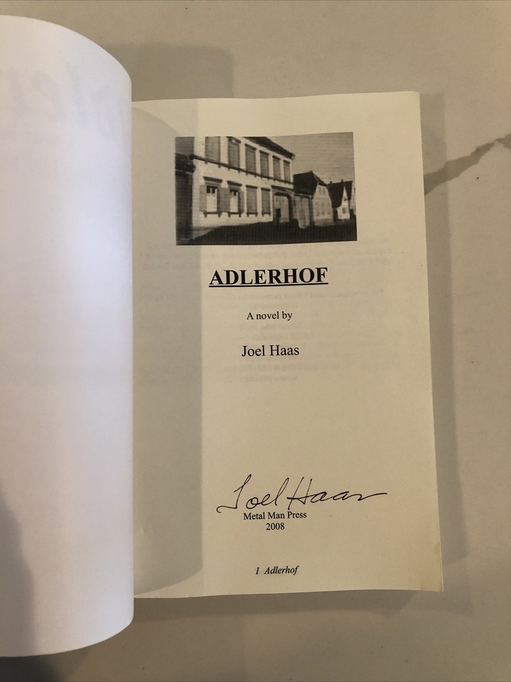 Adlerhof Leo Otto Adler (2008, Trade Paperback) by Joel Haas SIGNED ...