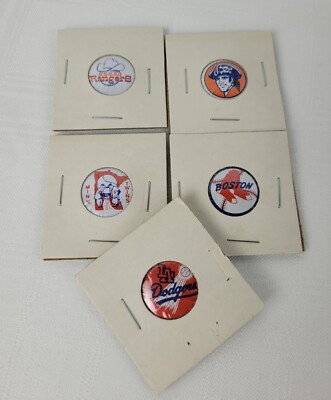 VTG 70's MLB Baseball Creative House Button Pinback Lot (5) LA Dodgers ...