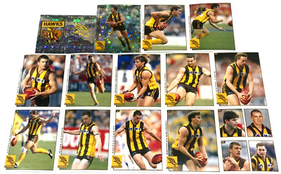 1998 SELECT AFL COLLECTABLE STICKERS FULL BASE TEAM SET-HAWTHORN (14 ...