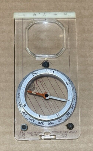 Vintage Type 1S Silva Compass Camping Hiking Survival Stockholm 60 ...