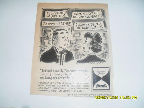 Vintage 1950s Formica Laminated Plastic Print Ad | eBay