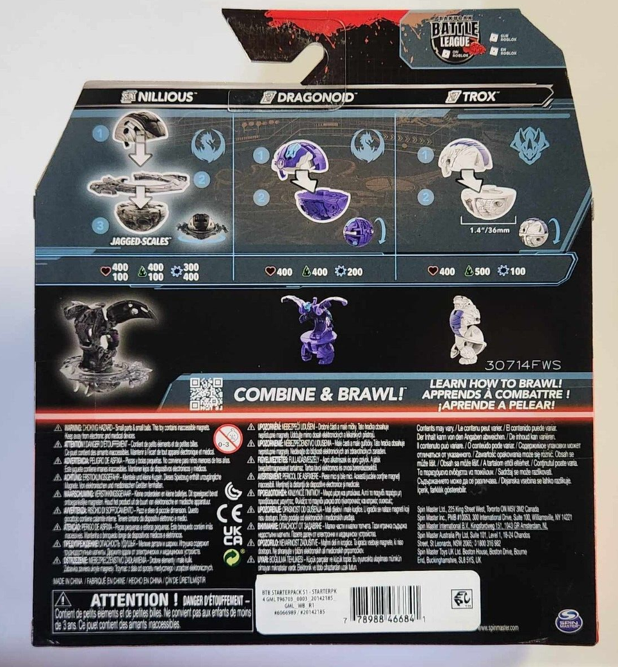 Bakugan Starter Pack Special Attack Nillious Titanium Dragonoid ...