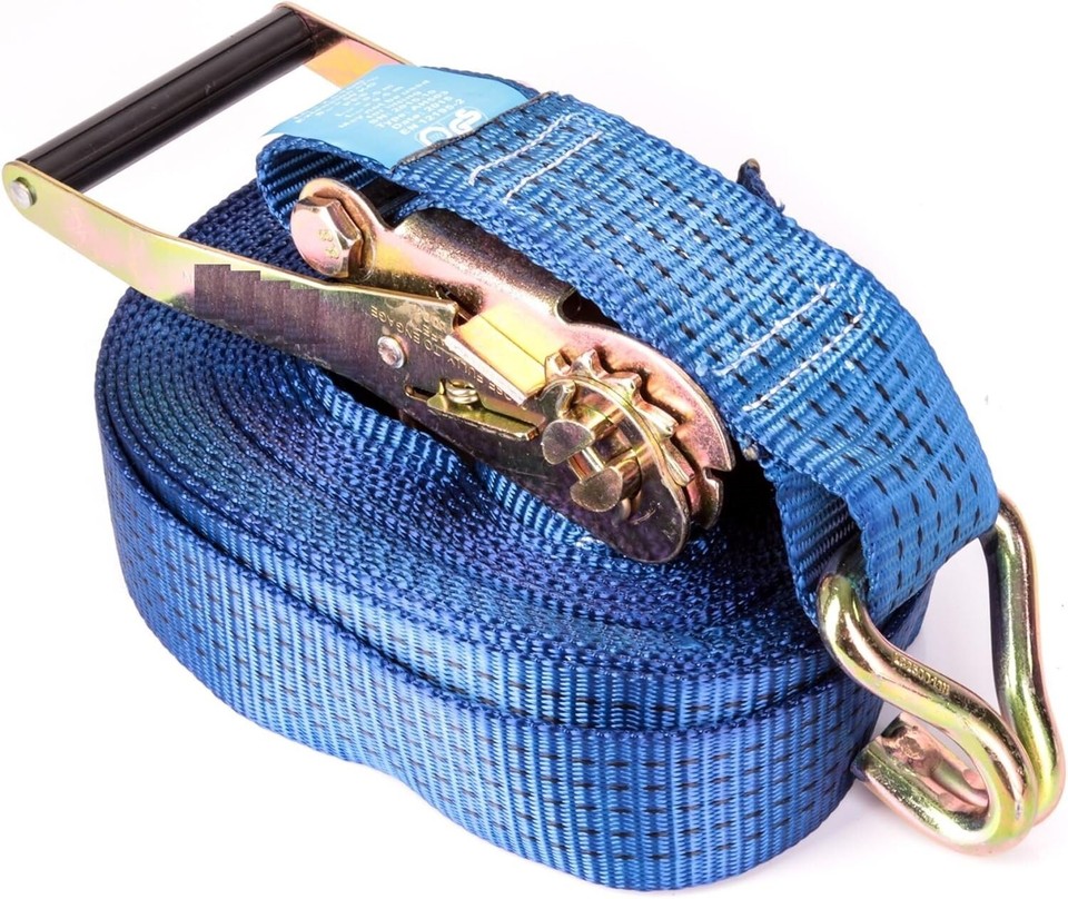 2 X Heavy Duty 8 Meter X 50mm Ratchet Tie Down Strap Lorry Lashing ...