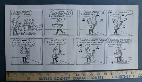 Virgil Partch (as VIP) Big George Sunday Comic Strip Original 9-18-1977 ...