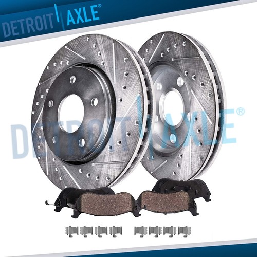 Front Drilled Rotors Brake Pads for Ford Taurus Flex Explorer Lincoln ...