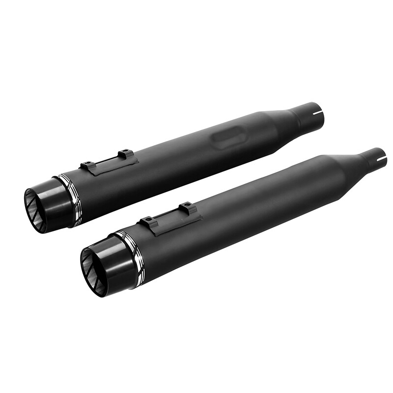 Megaphone Tappered Slip-On Exhaust Pipes Fit For Harley Touring Road ...