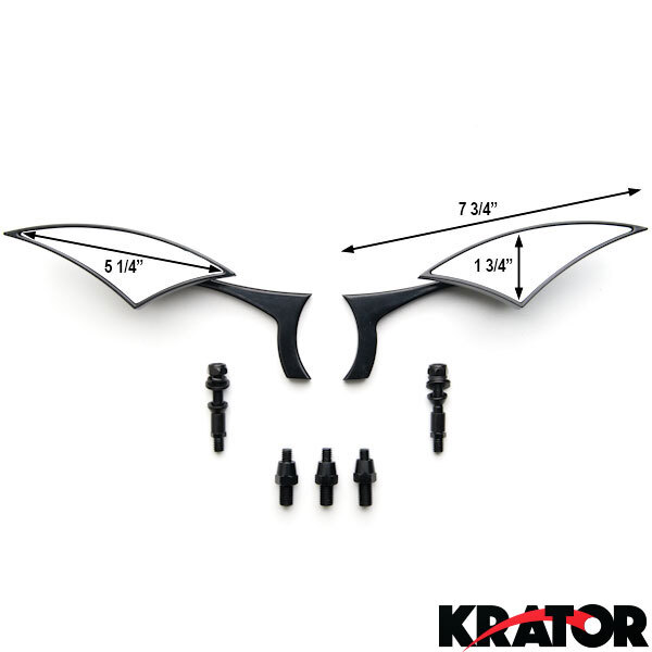 Custom Black Rear View Mirrors Pair For Yamaha Road Star Warrior ...