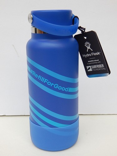 HYDRO FLASK Insulated Stainless Steel Wide Mouth 32oz. BLUE WAVE NEW ...