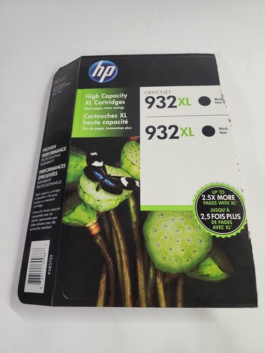 HP 932XL Black Ink High Yield Printer Cartridge 2 Pack Genuine Sealed ...
