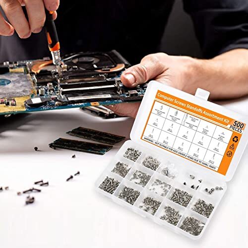 500PCS M.2 SSD Screw Kit, M.2 Standoff and Screw Kit for Asus Gigabyte ...