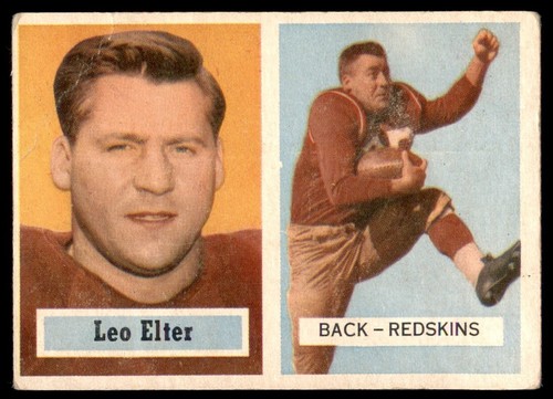 1957 Topps Leo Elter (F) RC Washington Redskins #36 | eBay