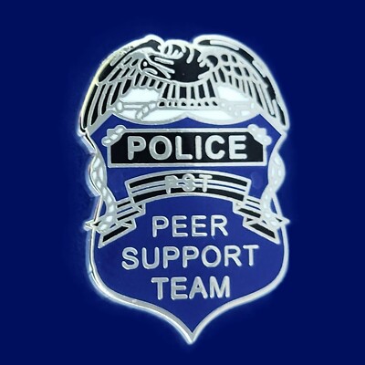 POLICE PEER SUPPORT PIN: 1", Silver-Nickel Plated, #1004 | eBay