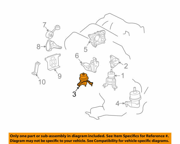 12362-20070 Toyota Insulator, engine mounting, rh(for transverse engine ...