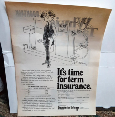 1975 Occidental Life Insurance California Original Print Ad vintage 70s ...
