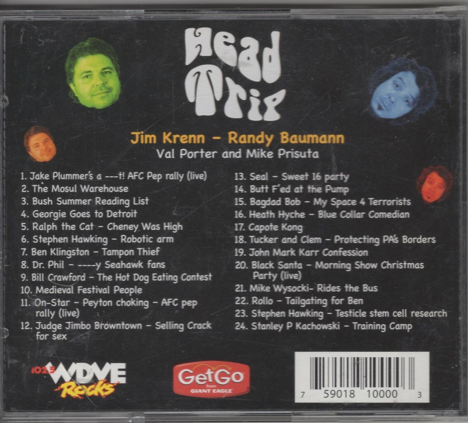 WDVE JIM KRENN & RANDY BAUMANN AND THE DVE MORNING SHOW - HEAD TRIP CD ...