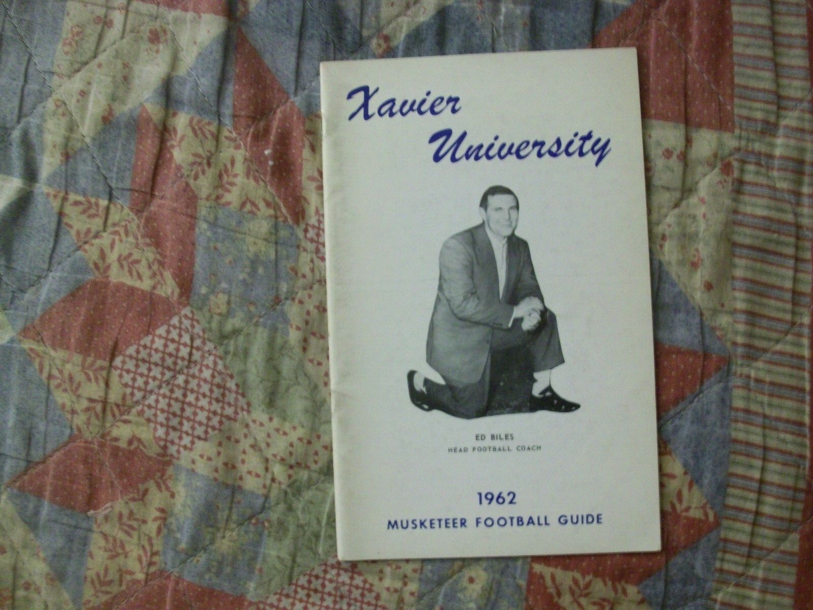 1962 XAVIER FOOTBALL MEDIA GUIDE Yearbook ED BILES Program Houston ...