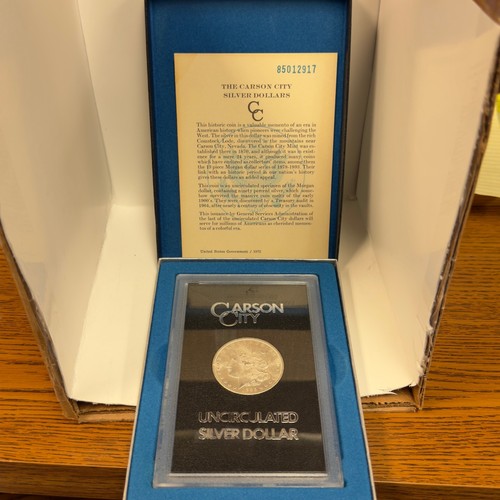 1885 CC UNCIRCULATED MORGAN SILVER DOLLAR - GSA CASE W/COA | eBay