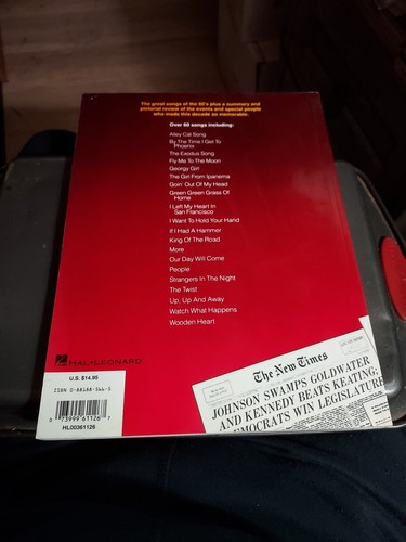 Songs Of The 60s Decade Series Song Book Piano Guitar Vocal Sheet Music ...