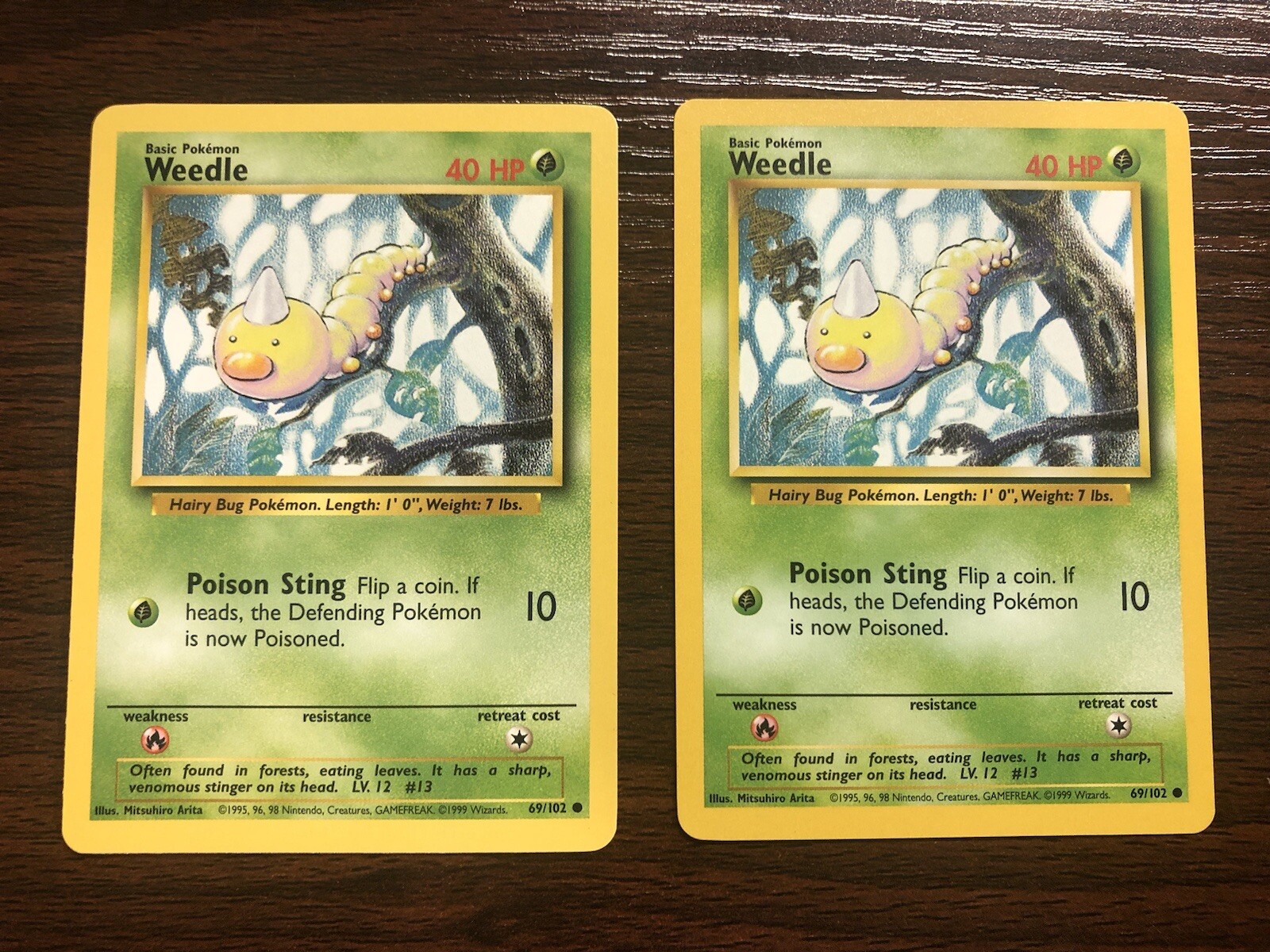 POKEMON - Weedle Card Base Set - 69/102 Common (2 Cards) | eBay