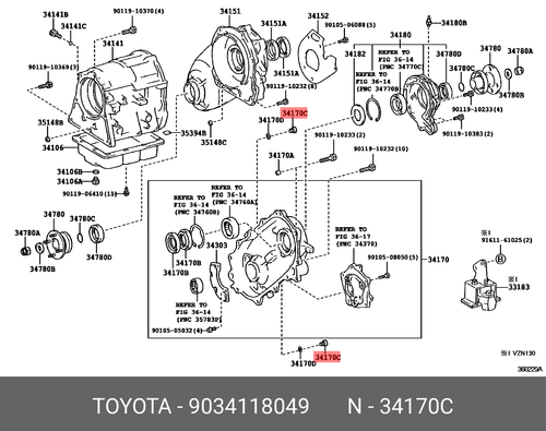 Genuine OE plug for transmission case, 9034118049 for TOYOTA 90341 ...