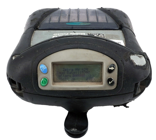 Zebra RW420 4" Thermal Mobile Label Printer Bluetooth USB Serial TESTED ...