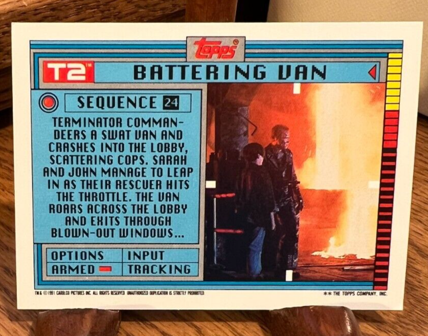 1991 Topps Terminator 2 Judgment Day Sticker Card #24 Battering Van | eBay