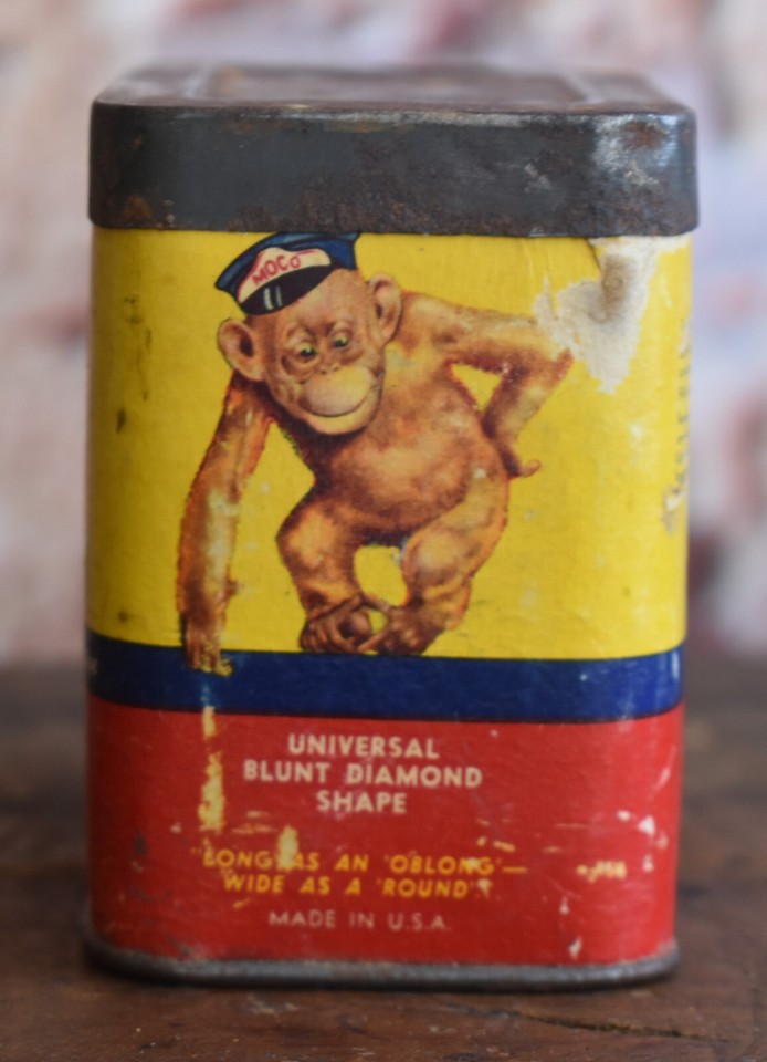Vintage Monkey Grip Sizzle Vulcanizing Patches Cardboard Can w Tin Top ...