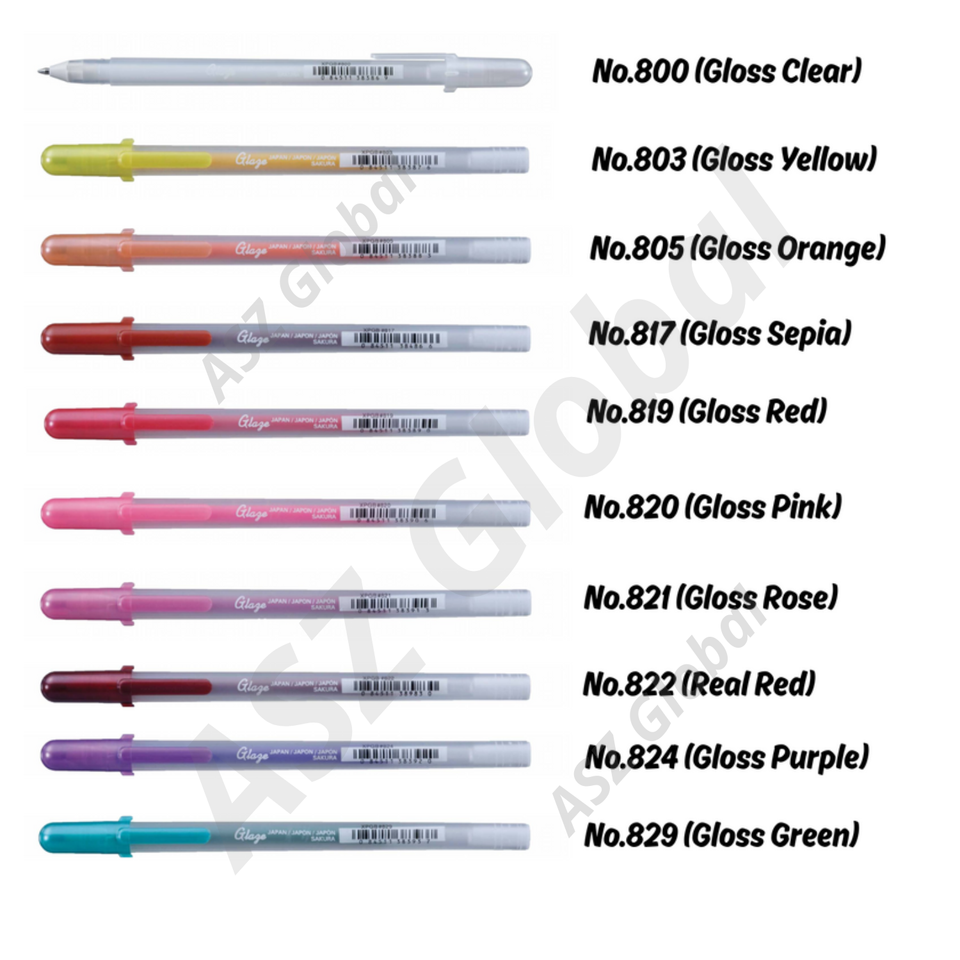 Sakura Gelly Roll Glaze Gel Ink Pen 14 Pens Colors Collection | eBay