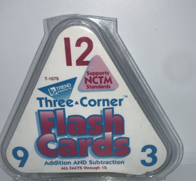 Math Flash Cards Three-Corner Addition & Subtraction EUC - All Facts ...