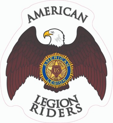 American Legion Riders Eagle Logo Patch Vinyl Bumper Sticker Window ...