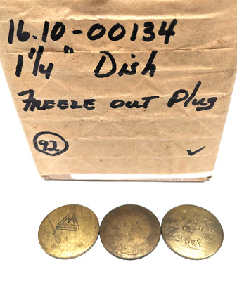 Dorman Brass 1-1/4" Engine Freeze Out Expansion Convex Disc Type Plugs ...