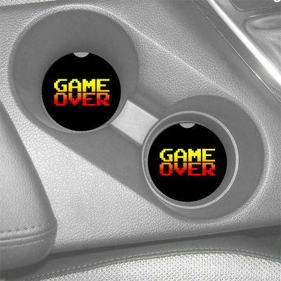 CLASSIC VIDEO GAME OVER SCREEN THEME DESIGN CUSTOM RUBBER CAR COASTER ...